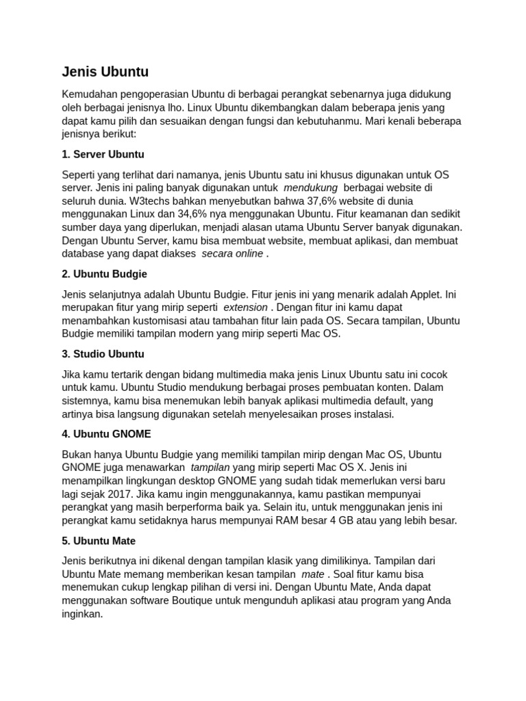 Jenis Ubuntu | PDF