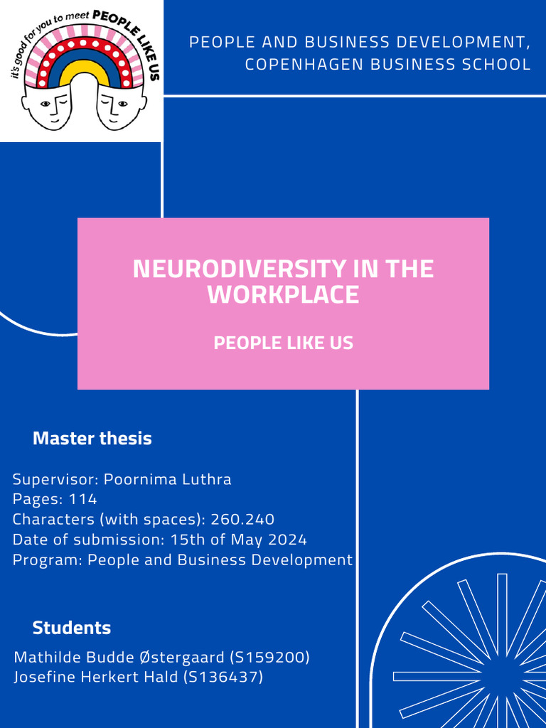 Master Thesis Neurodiversity in The Workplace | PDF | Autism ...