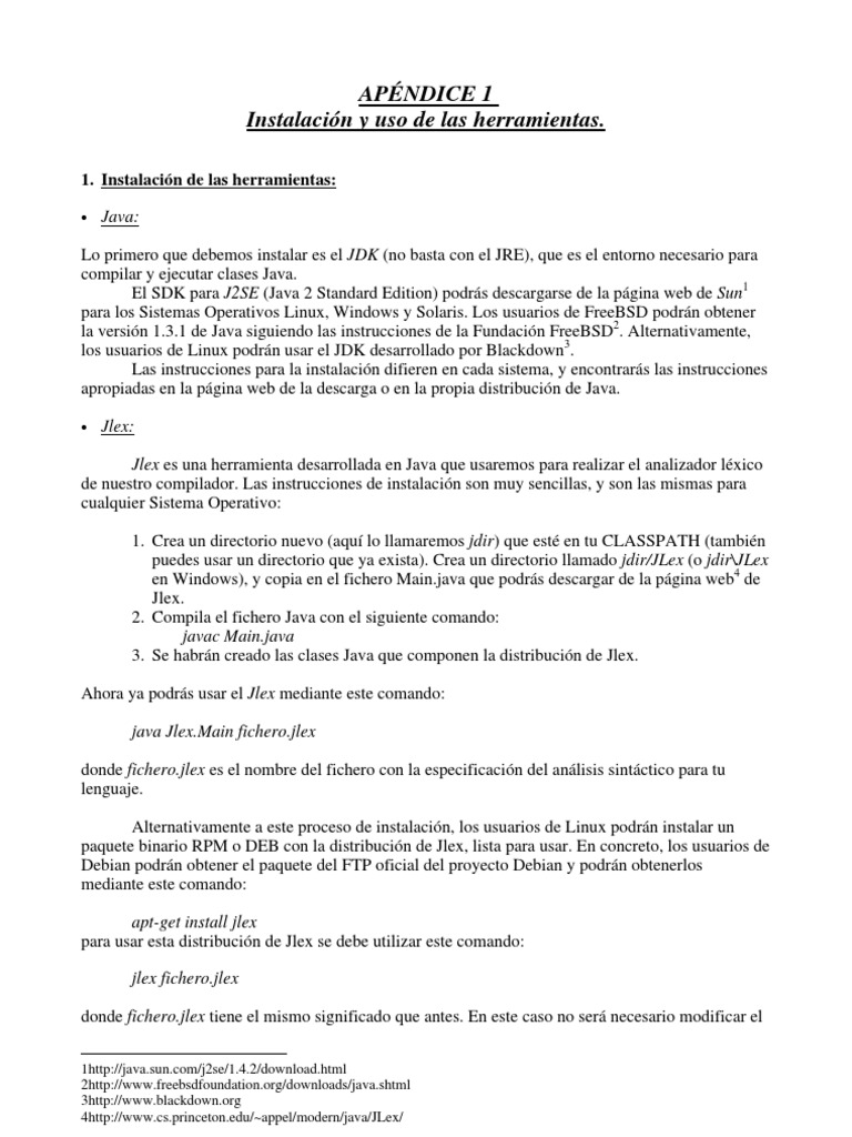 JLex y Java Cup Instalacion y Ejemplo 2 | PDF | Java (lenguaje de ...