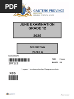 GP Accounting Grade 12 June 2025 P2 and Memo | PDF