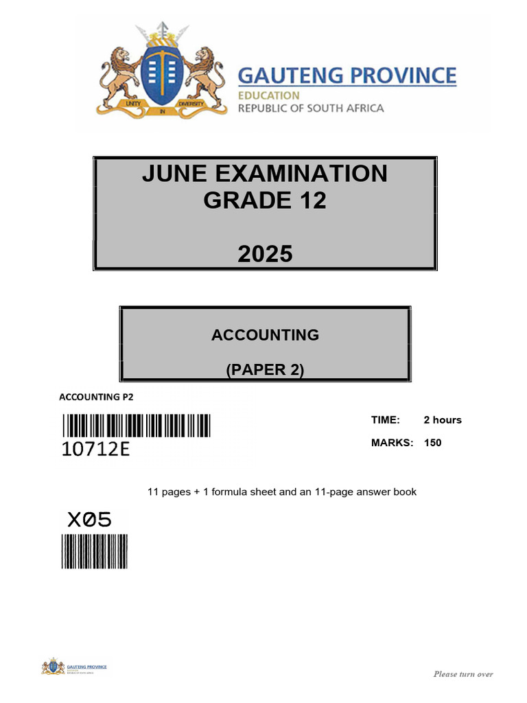 Grade 12 Accounting Exam Paper 2 | PDF | Dividend | Cost Of Goods Sold