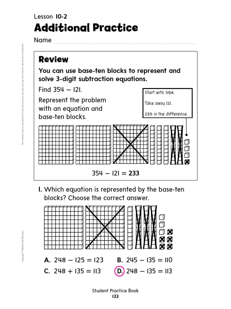 2 10 02+Additional+Practice+Book+Answers Represent+Subtraction+With+3 ...