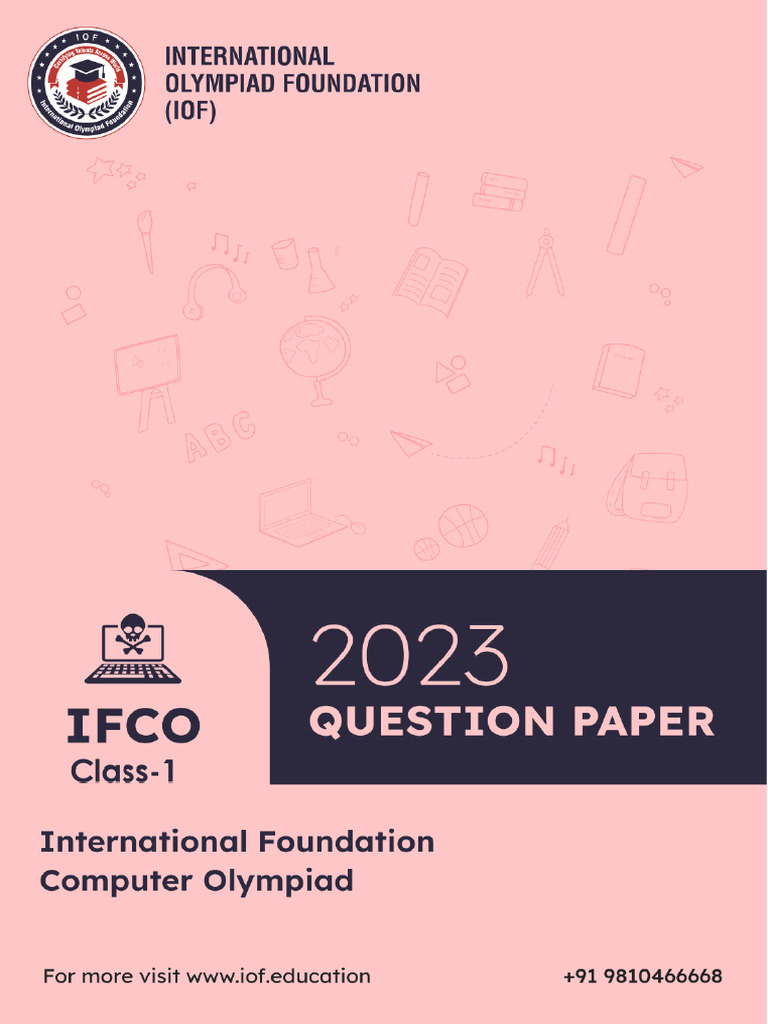 IFCO Class 1 2023 Question Paper | PDF | Computer Data Storage | Personal Computers