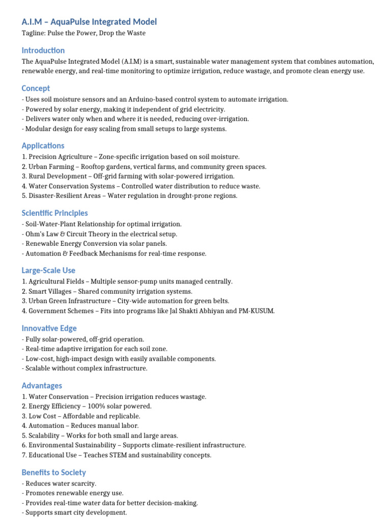 AIM Report | PDF | Automation | Solar Power