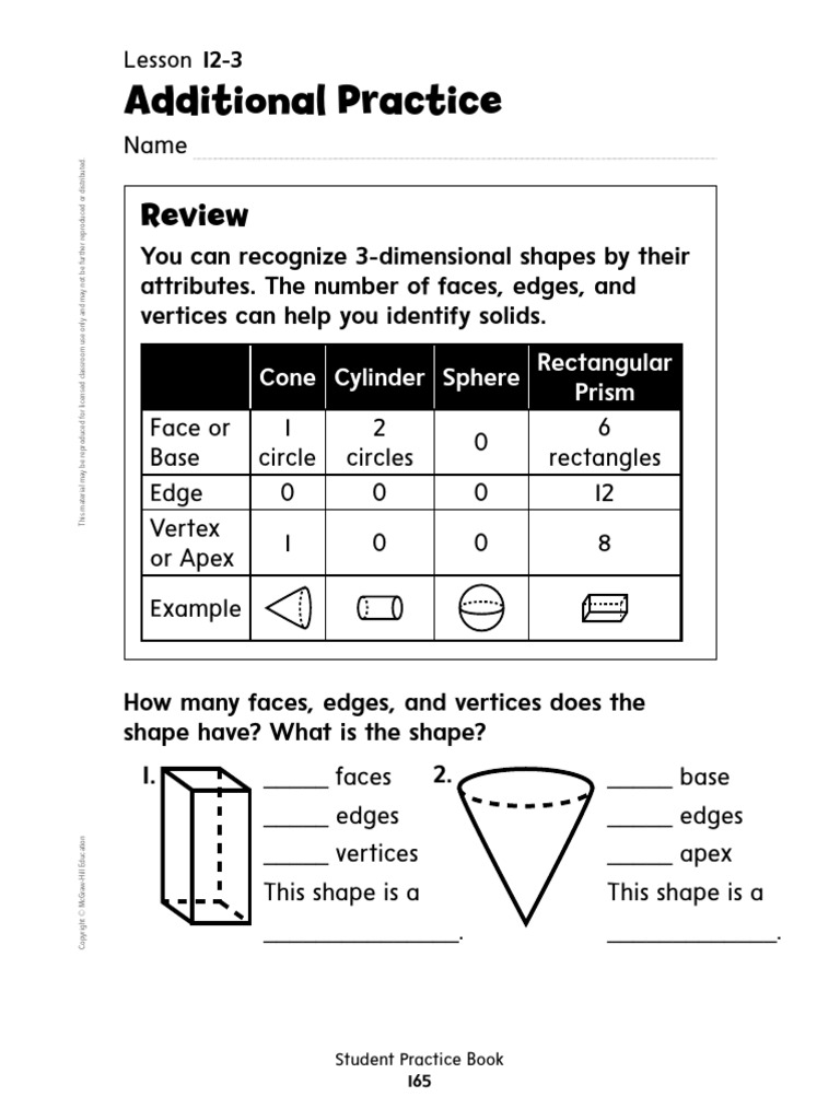 Identifying 3D Shape Properties | PDF | Shape | Vertex (Geometry)