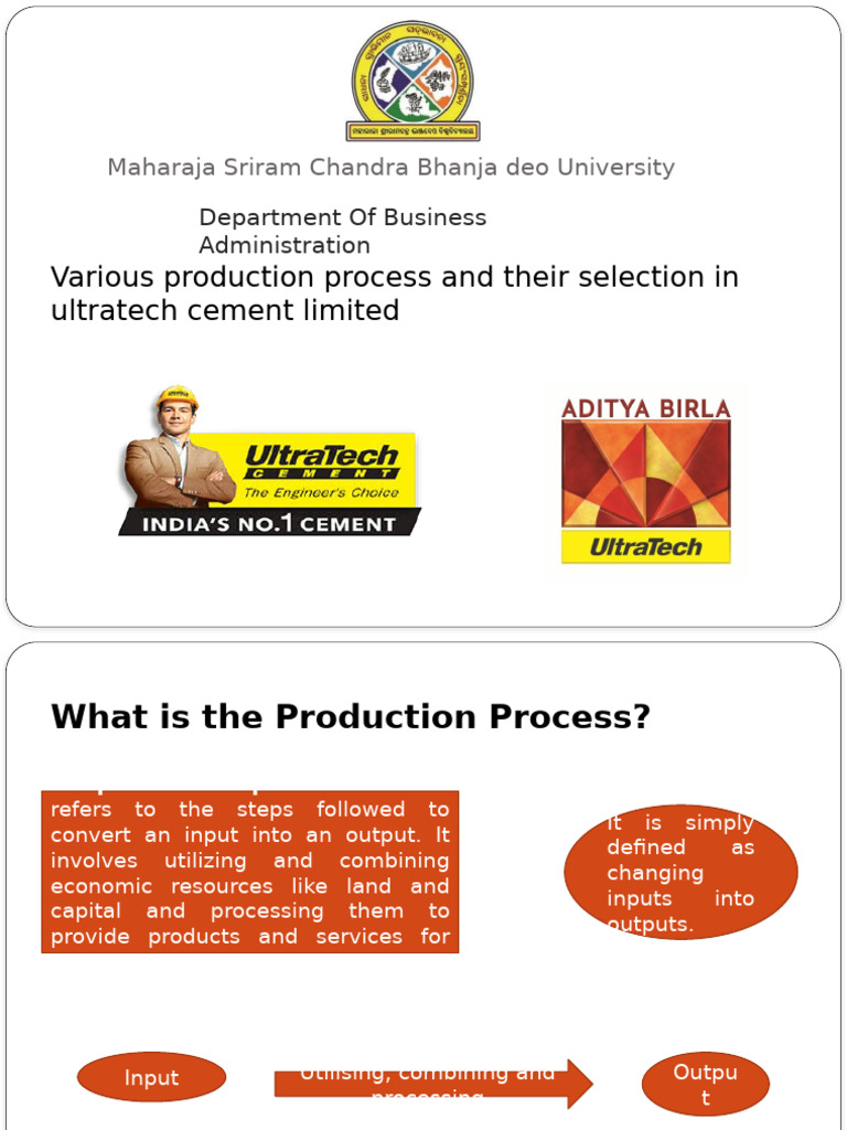 Ultratech Cement Production Processes | PDF | Cement | Production And ...