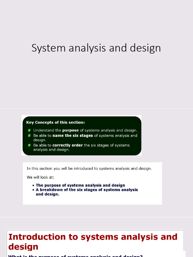 System Analysis and Design | PDF