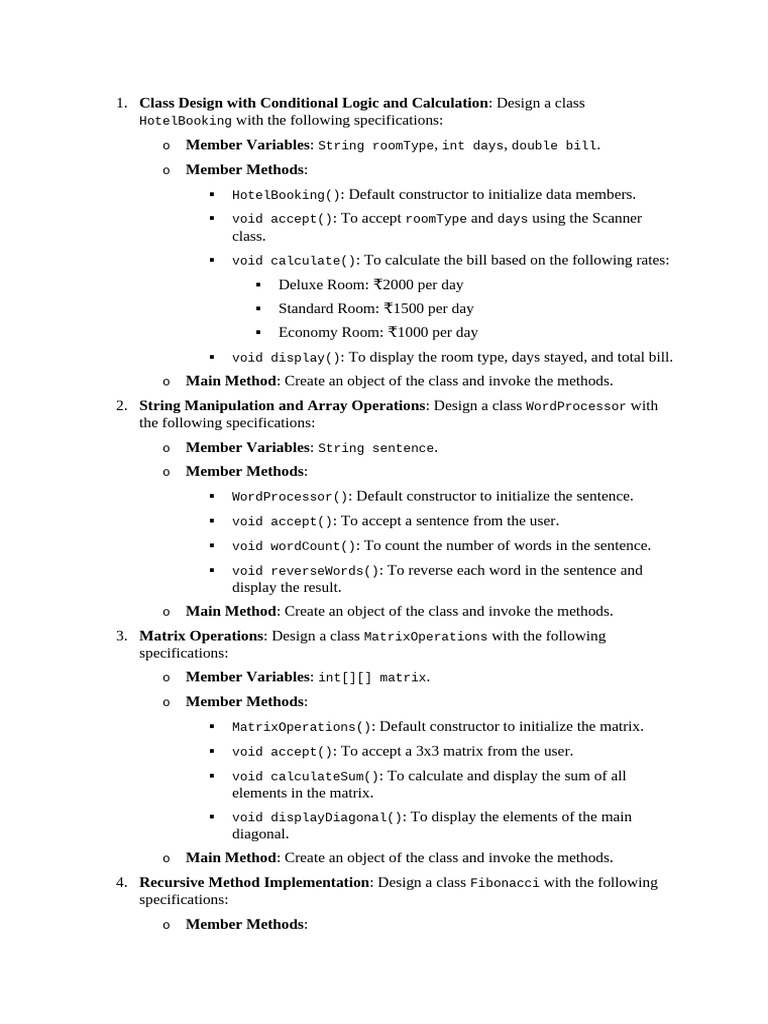 Anish Programs Practice Mar17 | PDF | Constructor (Object Oriented ...
