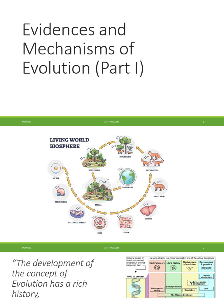 Lesson 4 - Evidences and Mechanisms of Evolution | PDF | Evolution ...