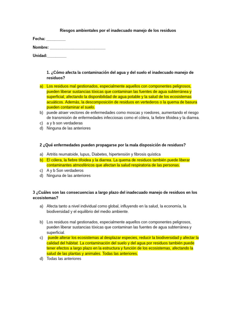 cuestionarios cap riesgos amb (2) (1) | PDF