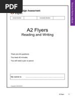 Flyers Reading and Writing | PDF