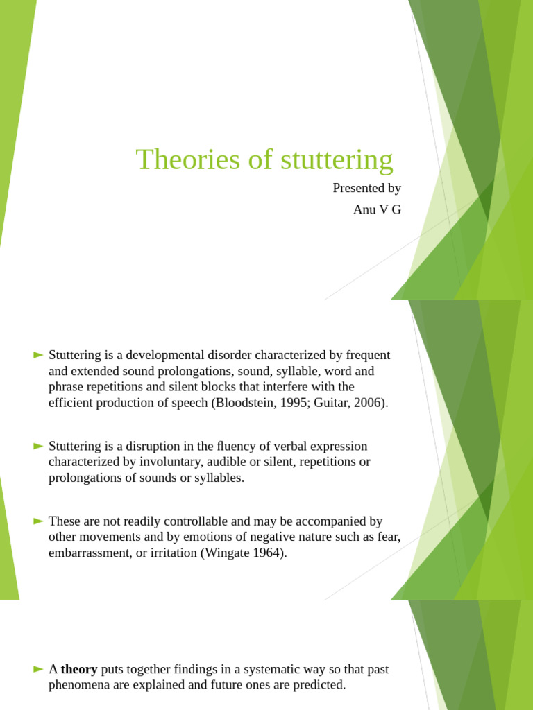 Theories of Stuttering NWW | PDF | Stuttering | Speech