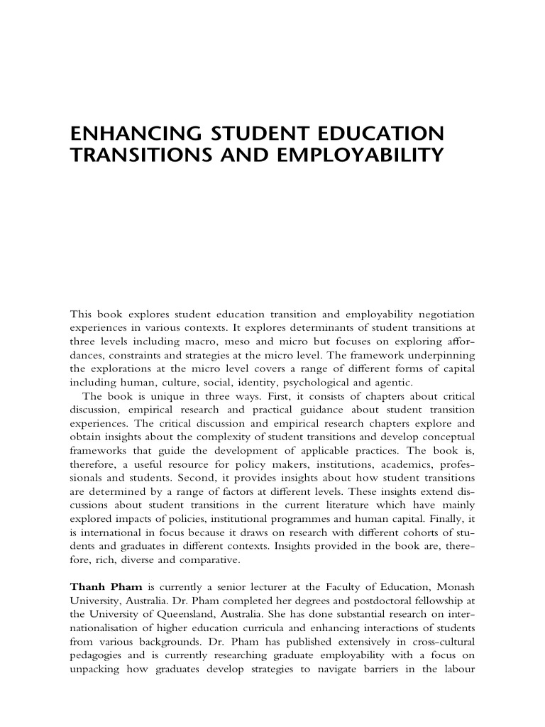 Student Transitions and Employability Insights | PDF | Learning