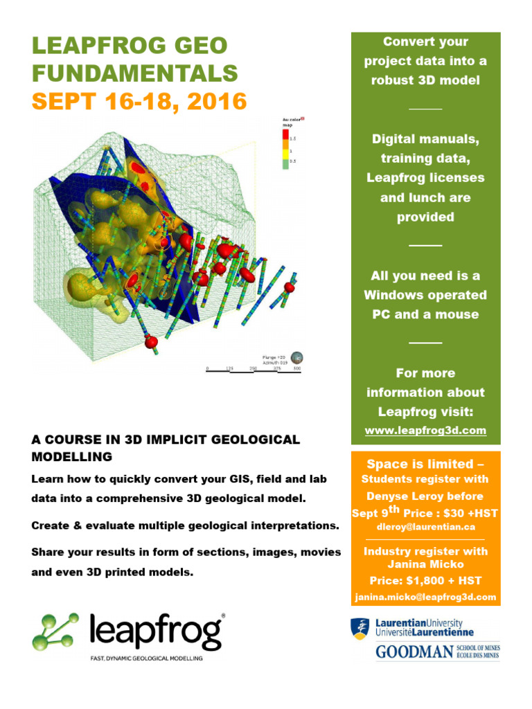 Leapfrog Geo Fundamentals - Laurentian 2016 | PDF