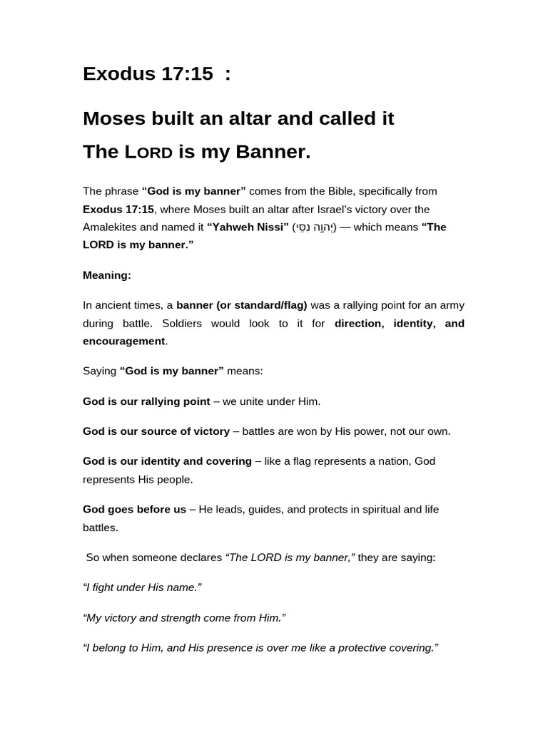 Exodus 17 | PDF