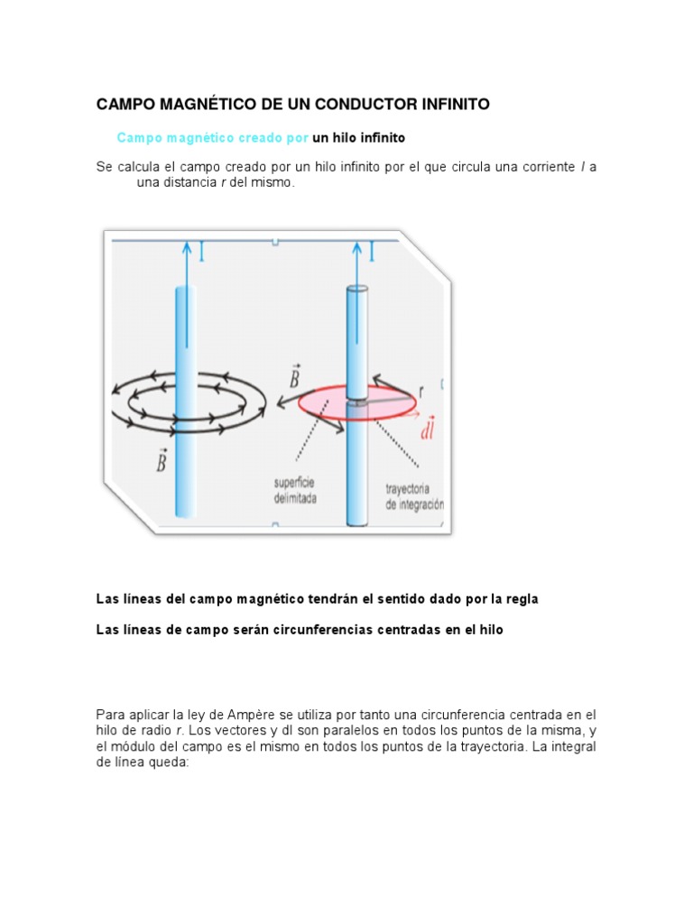 Campo Magnético de Un Conductor Infinito | PDF | Campo magnético | Magnetismo