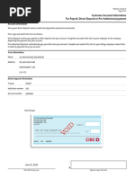 CIBC Direct Deposit Authorization Form | PDF | Cheque | Payments