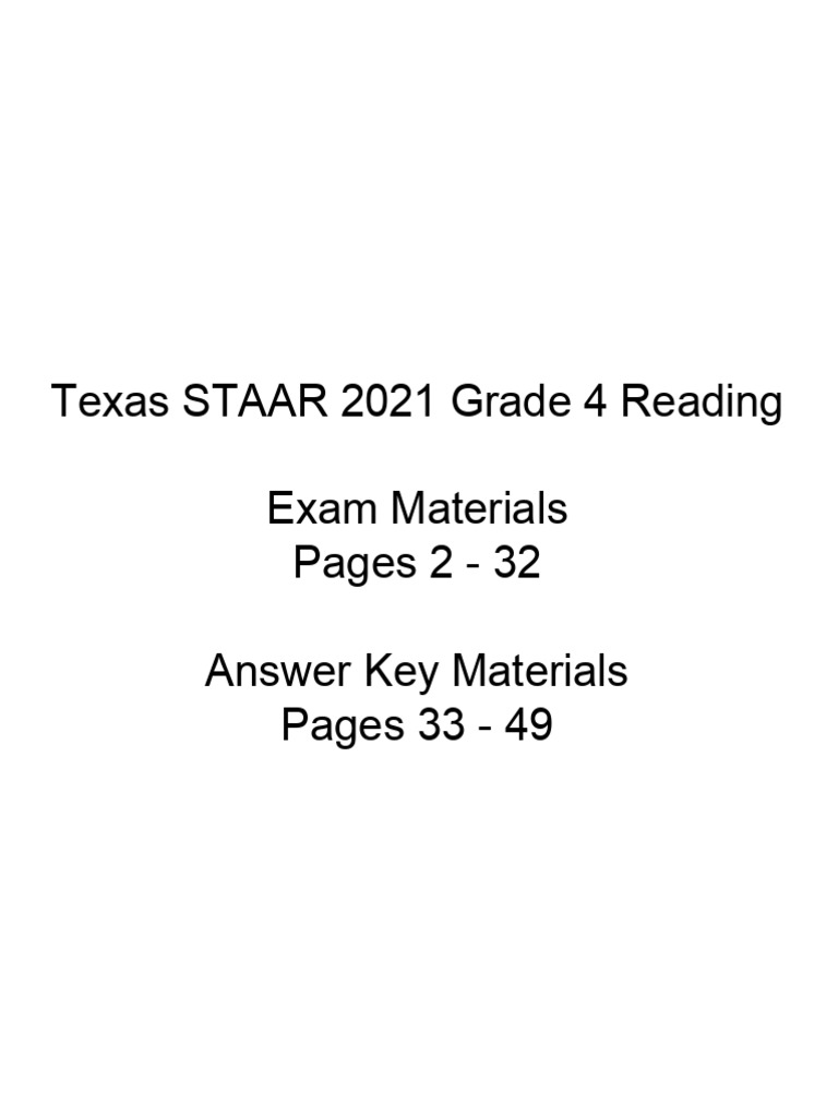 Texas STAAR 2021 Grade 4 Reading Test | PDF | Elephant