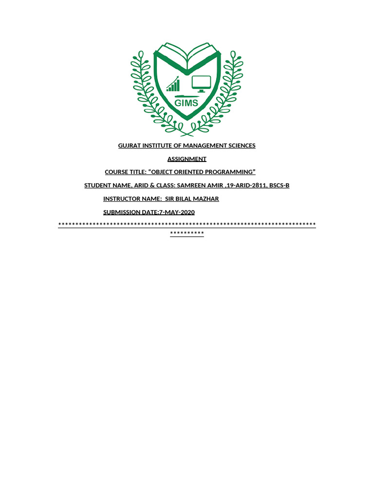 Samreen Challenging Task | PDF | Computer Programming | Software ...