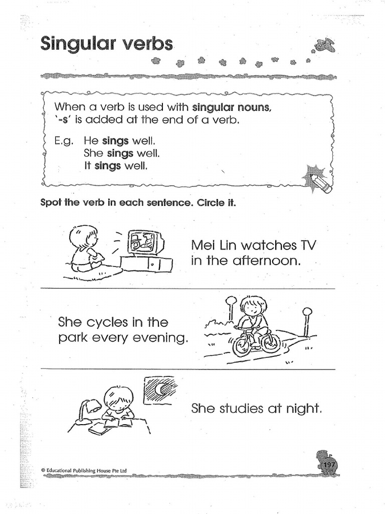 Verb Singular Plural | PDF