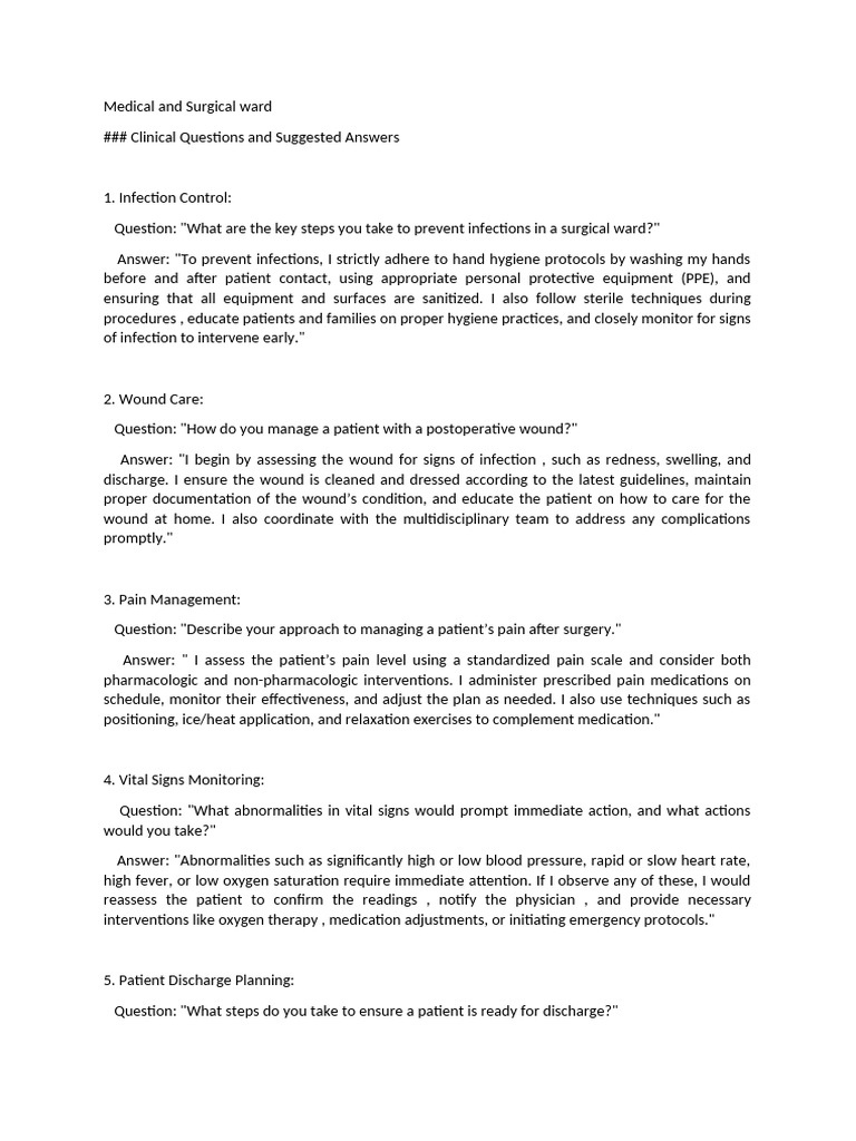 Clinical Guidelines for Surgical Ward Care | PDF | Chronic Obstructive ...
