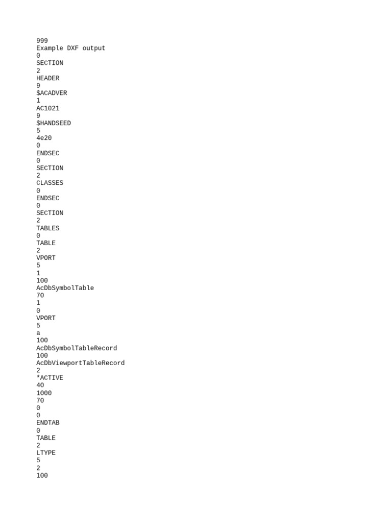 DXF File Structure and Example Output | PDF