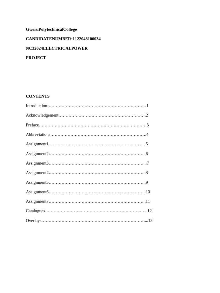 Electrical Power Project Overview | PDF