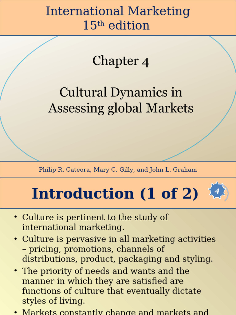 Chapter 04 Cultural Dynamics in Assessing Global Markets | PDF ...