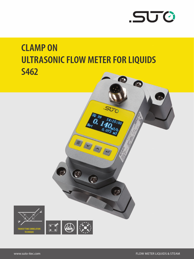 S462 Clamp On Ultrasonic Flow Meter For Small Siz | PDF | Flow ...