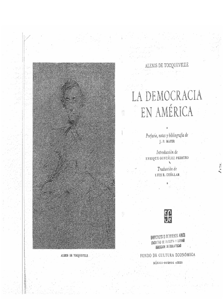 La Democracia en América - Alexis de Tocqueville | PDF