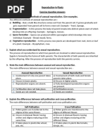 Reproduction in Plants - Revision Questions | PDF | Flowers | Reproduction