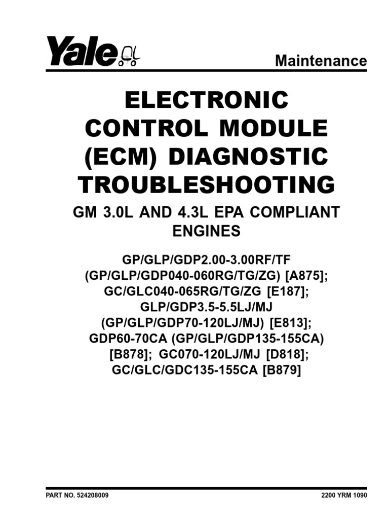 Electronic Control Module (Ecm) Diagnostic Troubleshooting: Maintenance ...