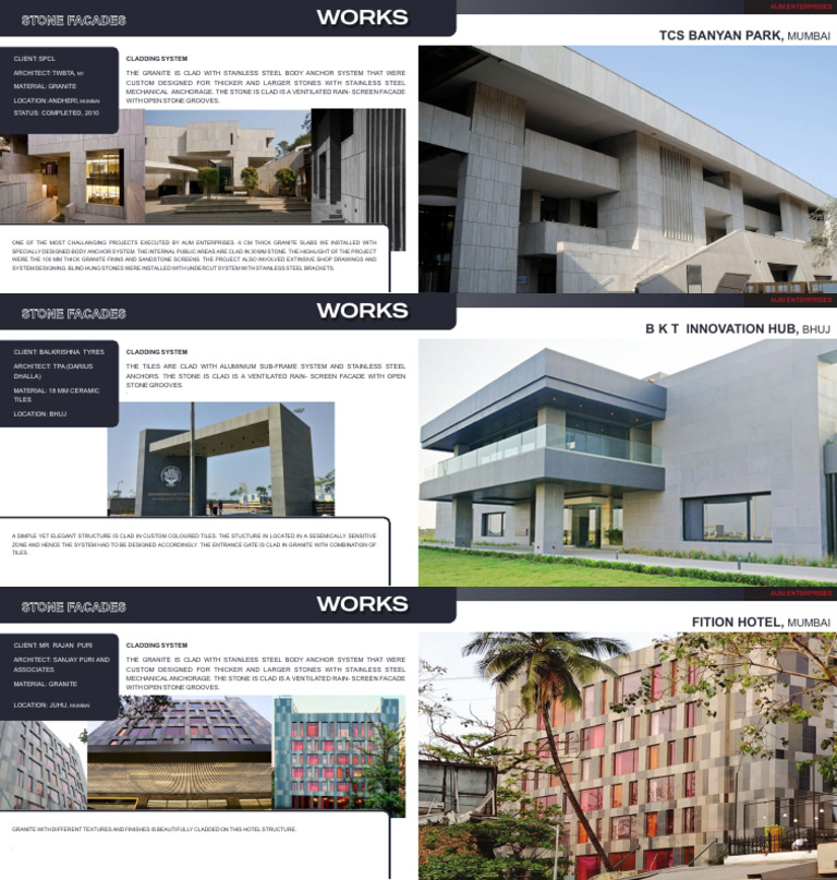 Aum Enterprises - Stone Facades | PDF | Building Materials | Materials