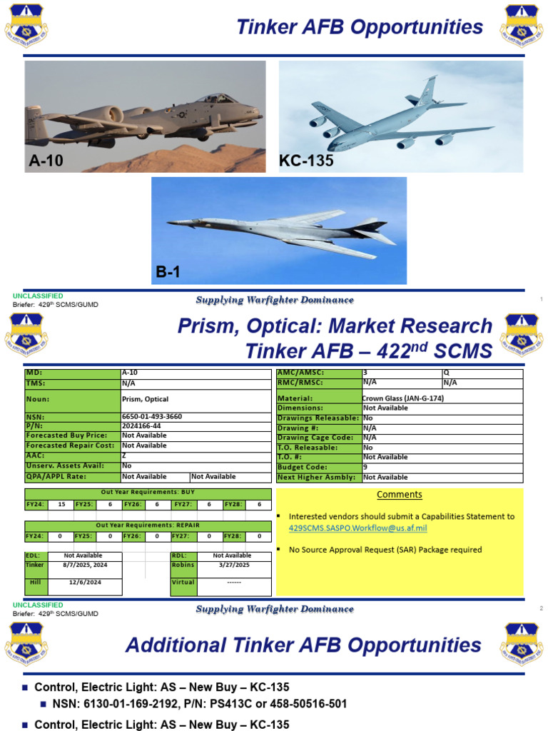 Tinker AFB Procurement Opportunities | PDF