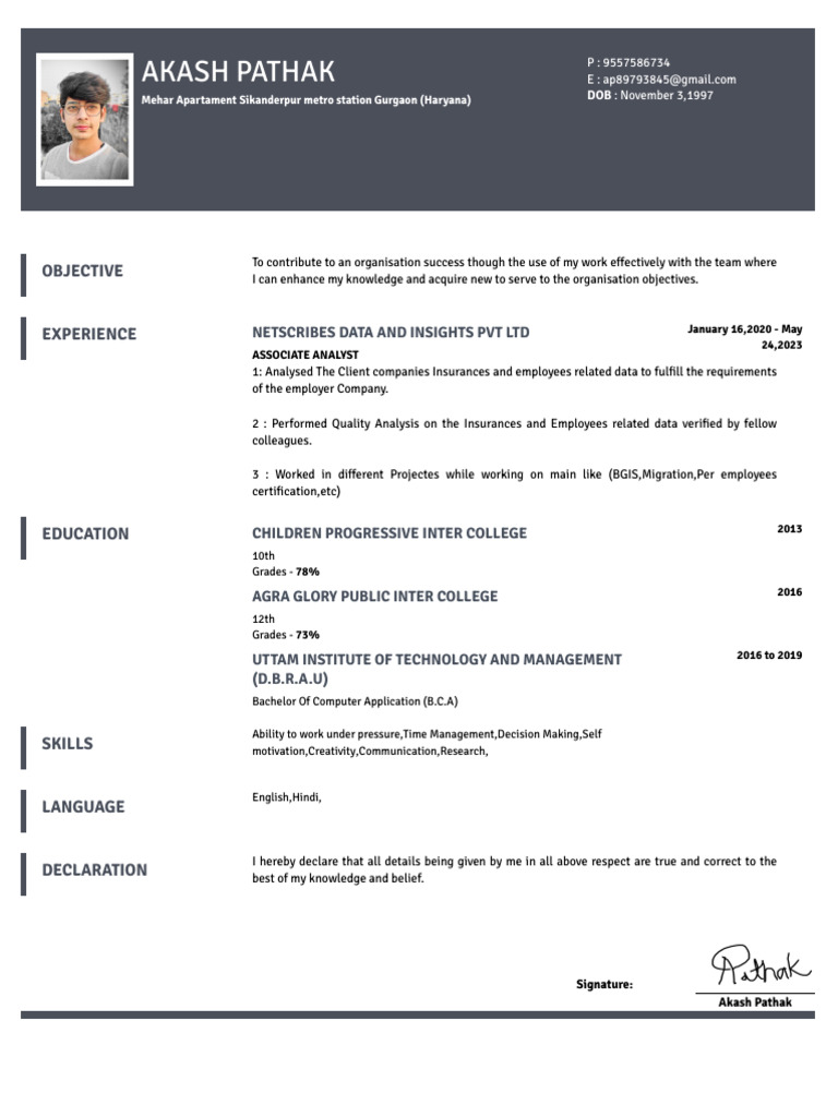 ResumeAkash-Pathak - 1755019589129 - Akash Pathak | PDF | Learning ...