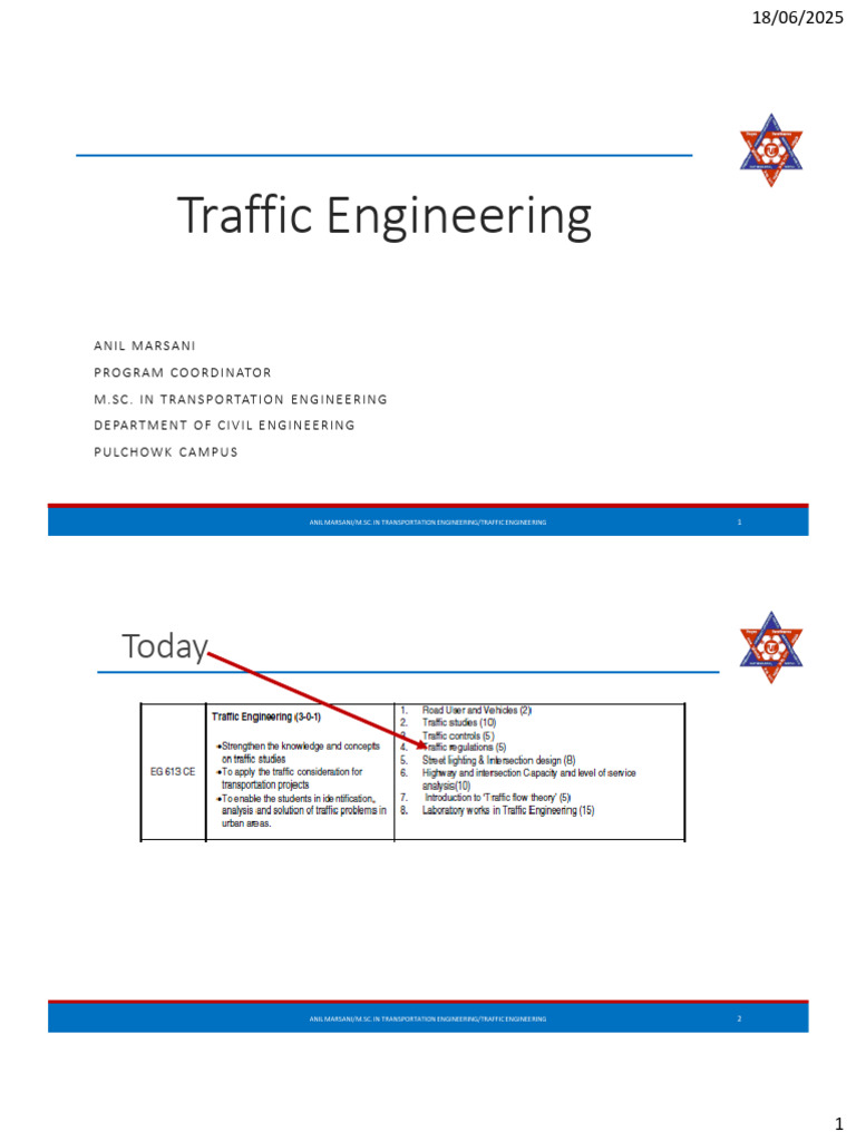 Traffic Engineering Class VI Intersection Control | PDF | Traffic ...