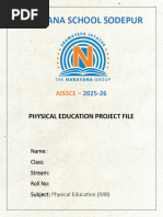 Physical Education Project Cover Page 1 | PDF