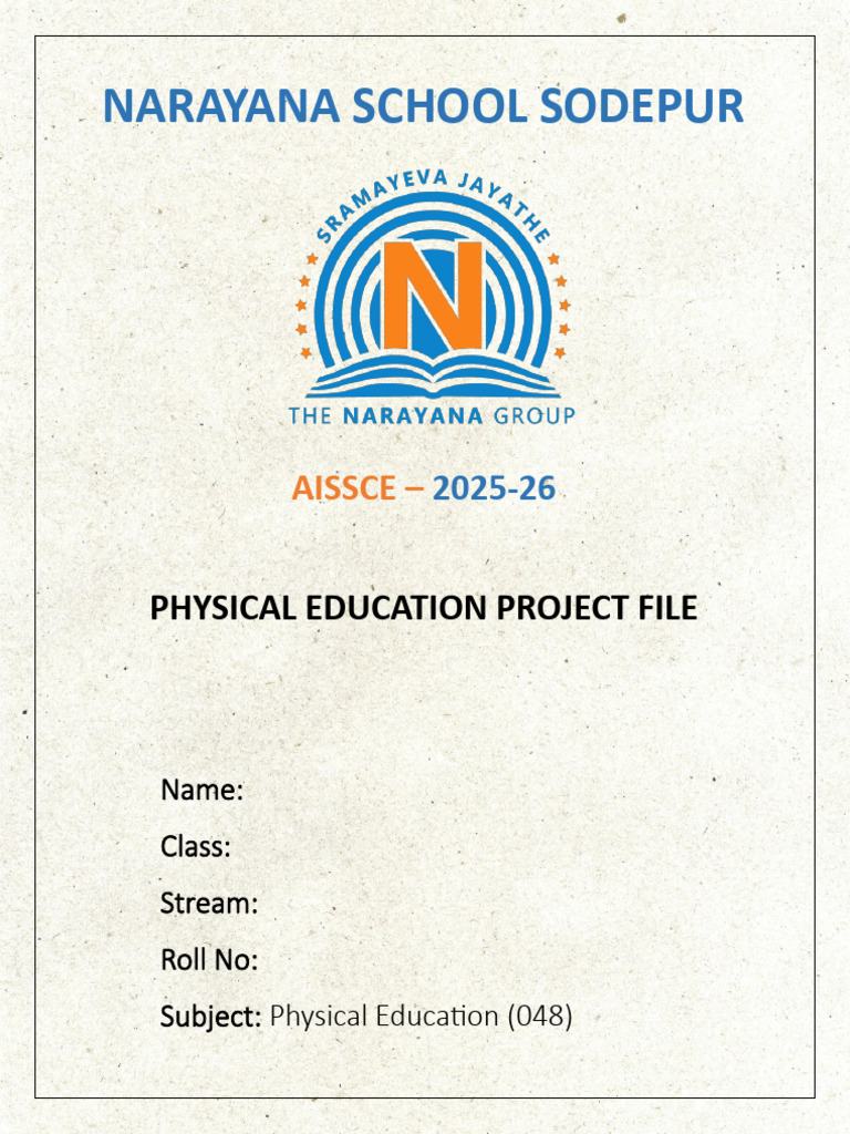 Physical Education Project Certificate | PDF
