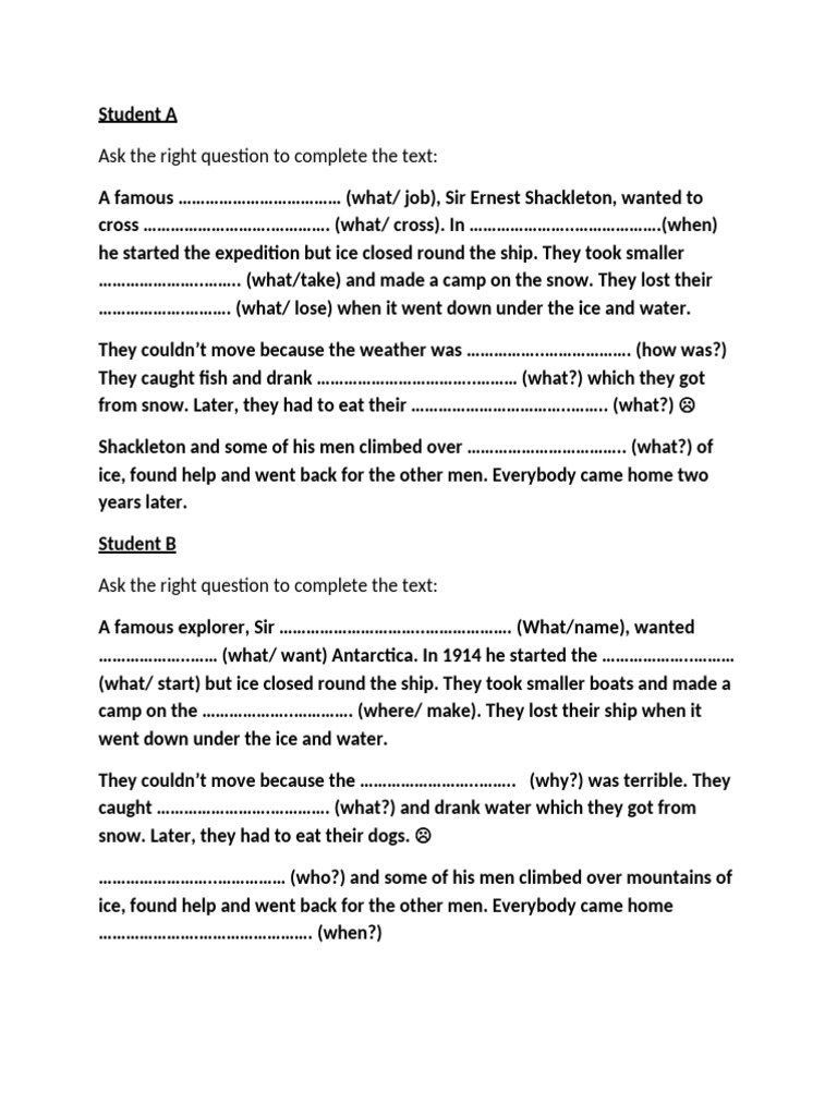 Explorers Speaking, Pair Work | PDF