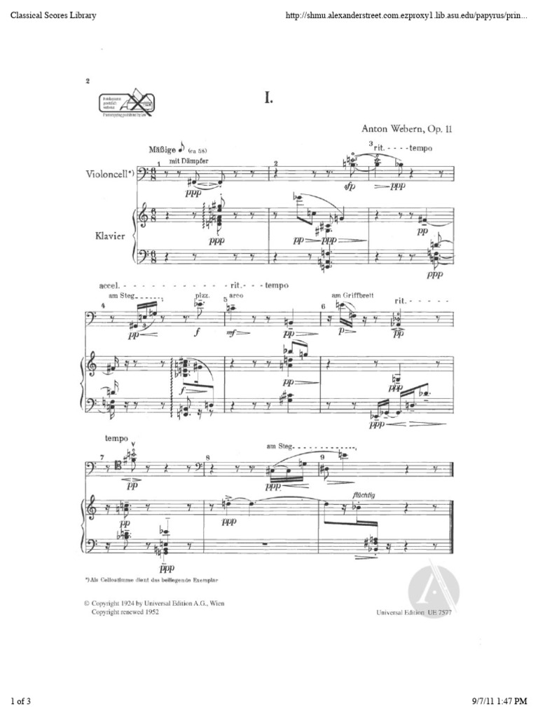 Classical Scores Library Overview | PDF