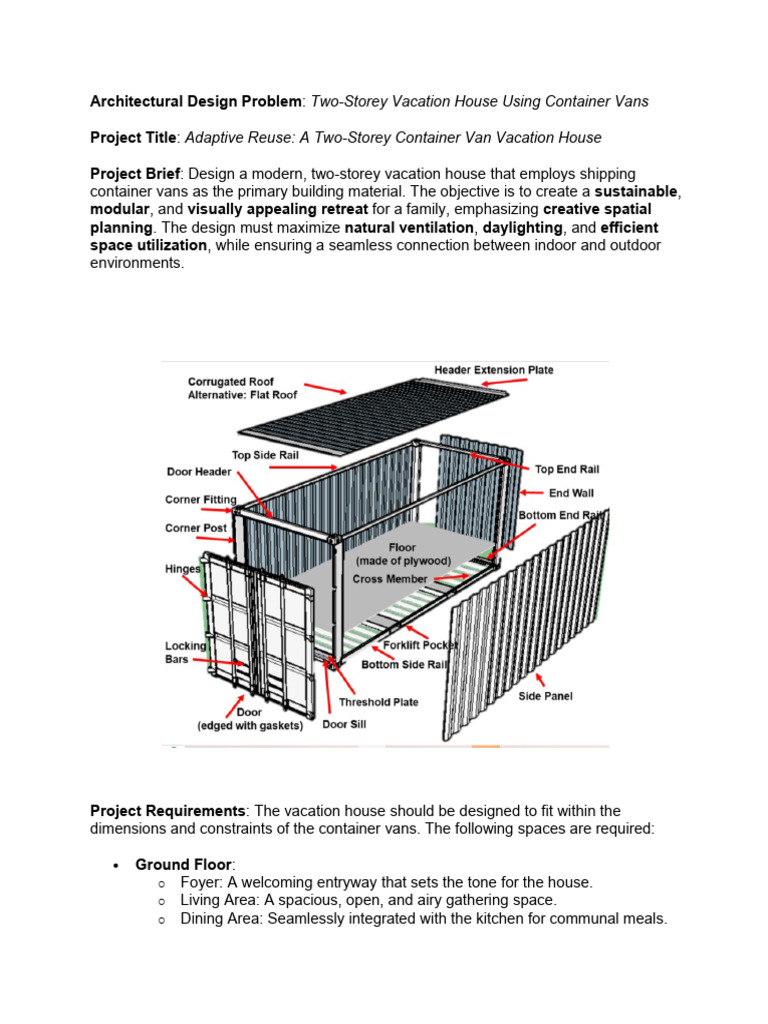 Two-Storey Container Van Vacation Home | PDF | Building | Building ...