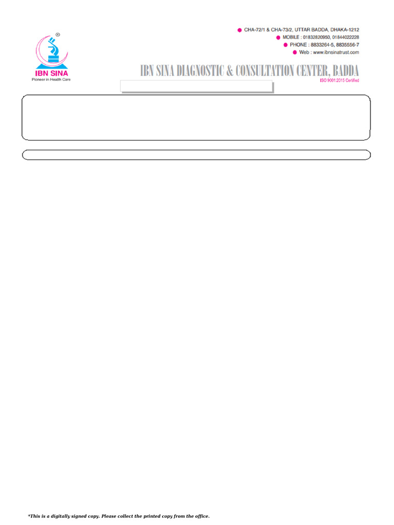 Serology Report: Id No | PDF