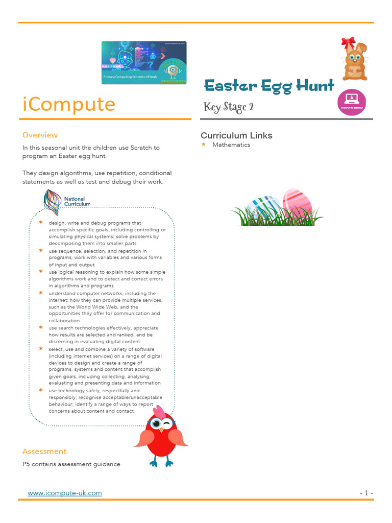 Icompute ks2 Easter Plan | PDF | Debugging | Computer Program