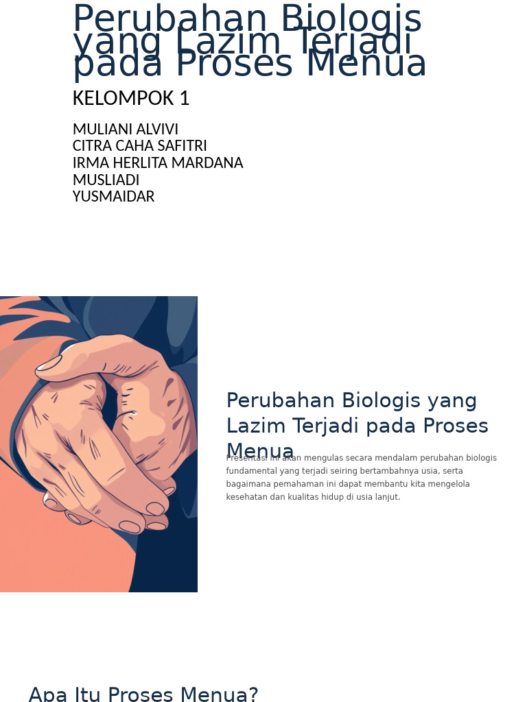 Perubahan Biologis Yang Lazim Terjadi Pada Proses Menua | PDF