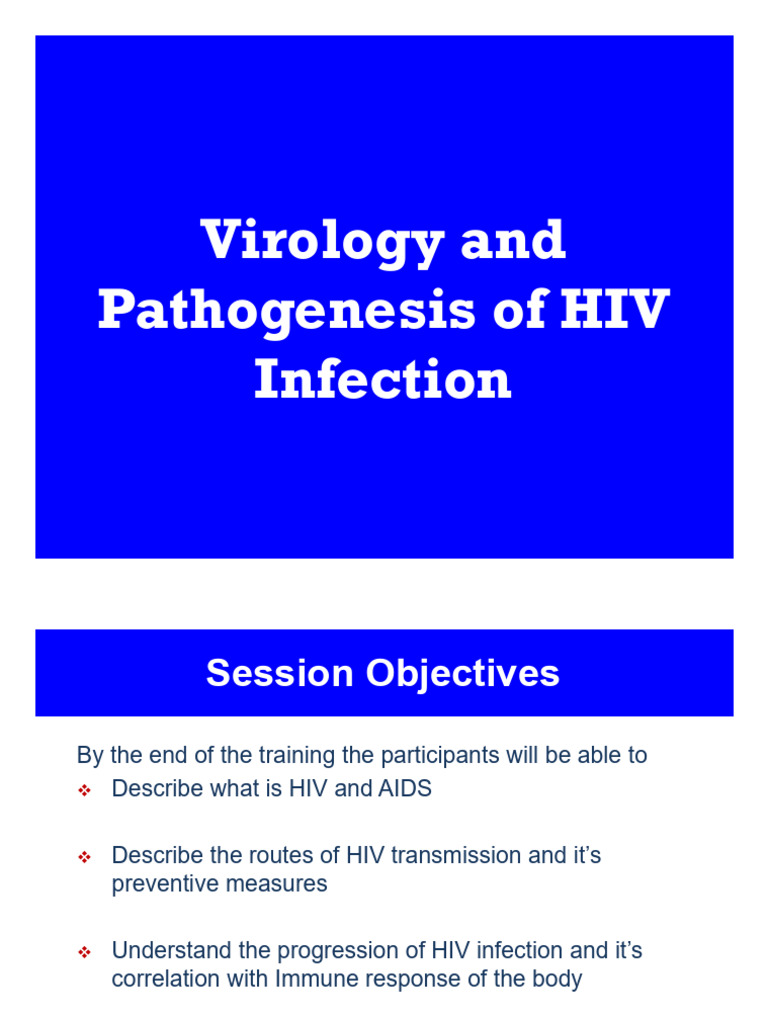 Session 2 - Virolofy and Pathogenesis of HIV Infection | PDF | Hiv ...
