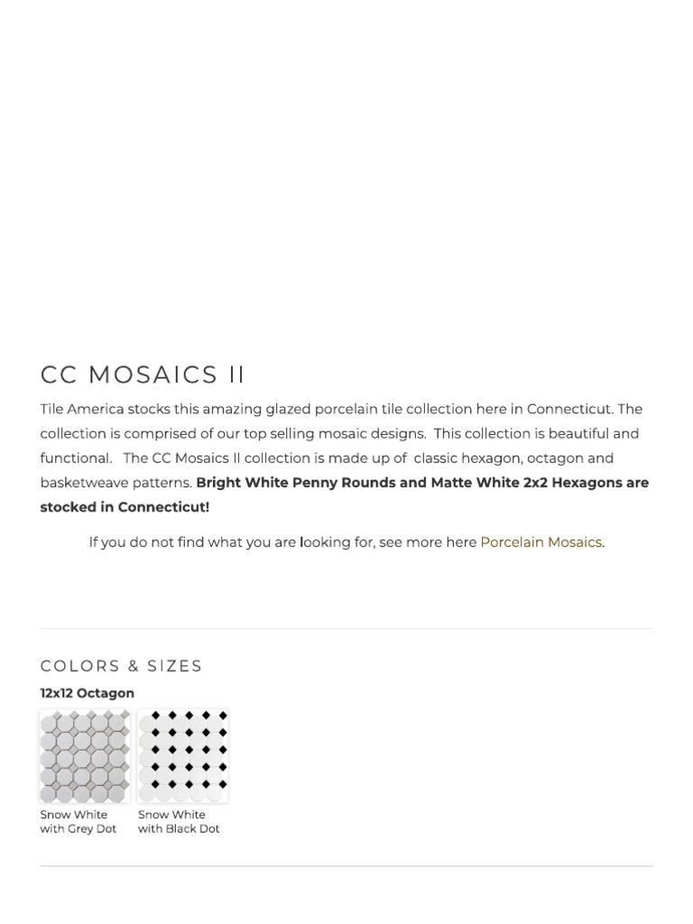 Tile America - CC Mosaics II | PDF