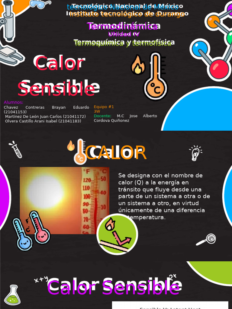 Calor Sensible | PDF | Calor | Temperatura
