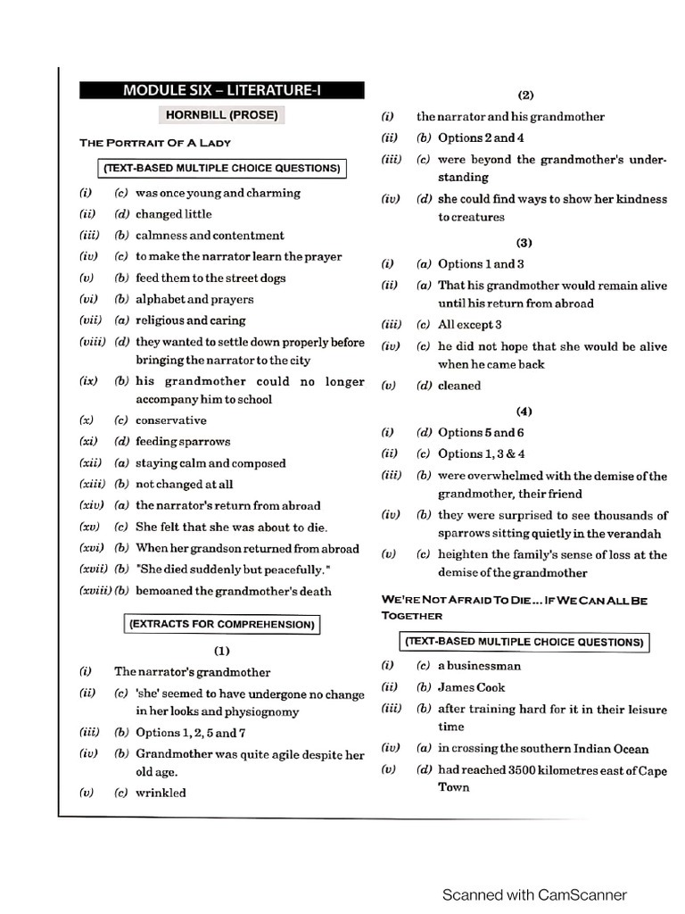 Class 11 - Answer-Key (Gram-Lit) | PDF