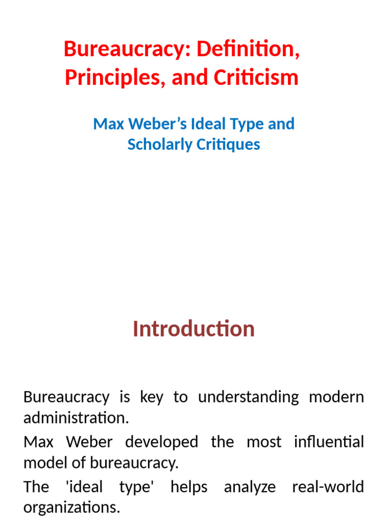 Bureaucracy Presentation | PDF