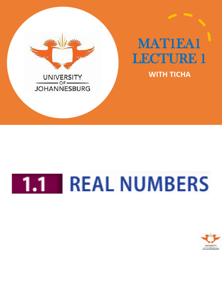 Mat1ea1 Lecture 1 | PDF